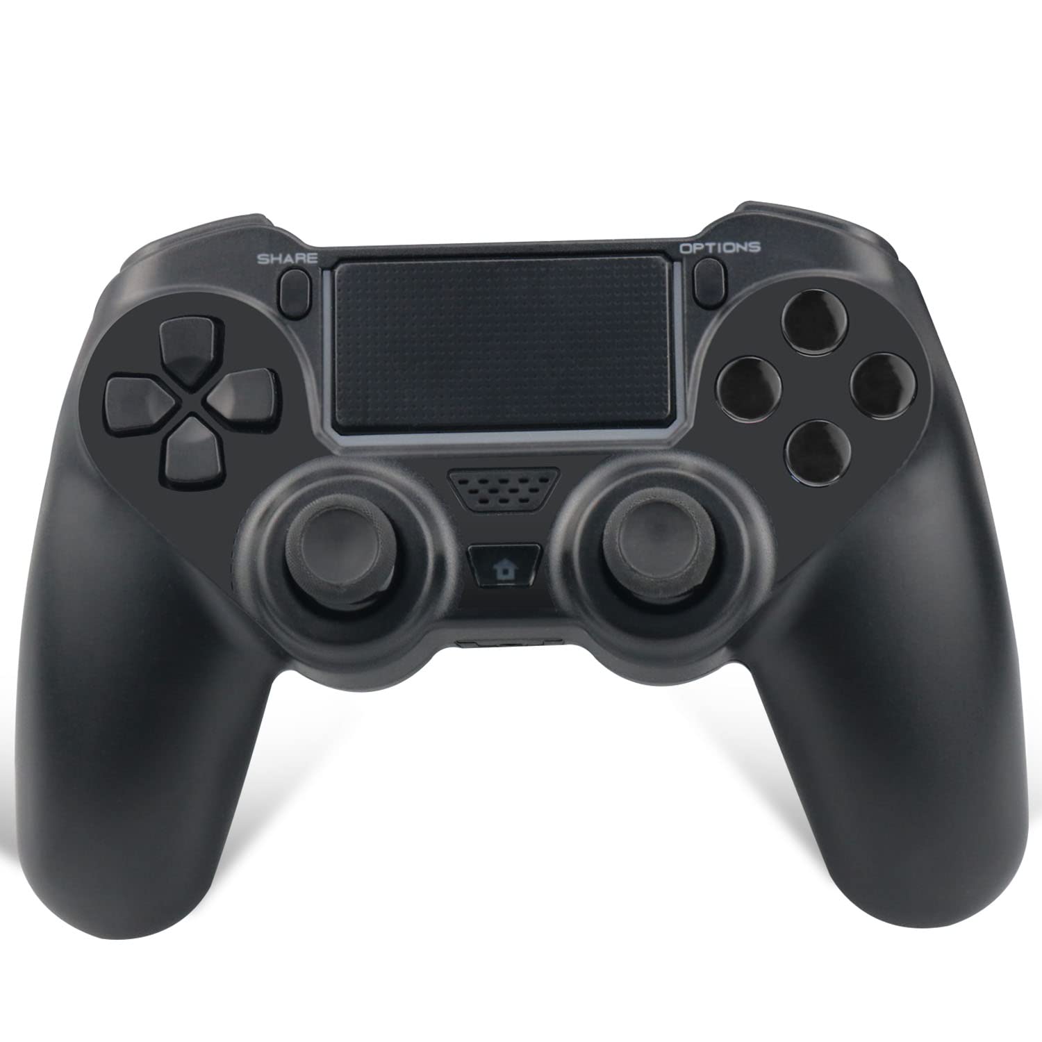YsoKK Wireless Controller Compatible with PS4/Slim/Pro with Dual Vibration/6-Axis Motion Sensor/Audio Function(Black)