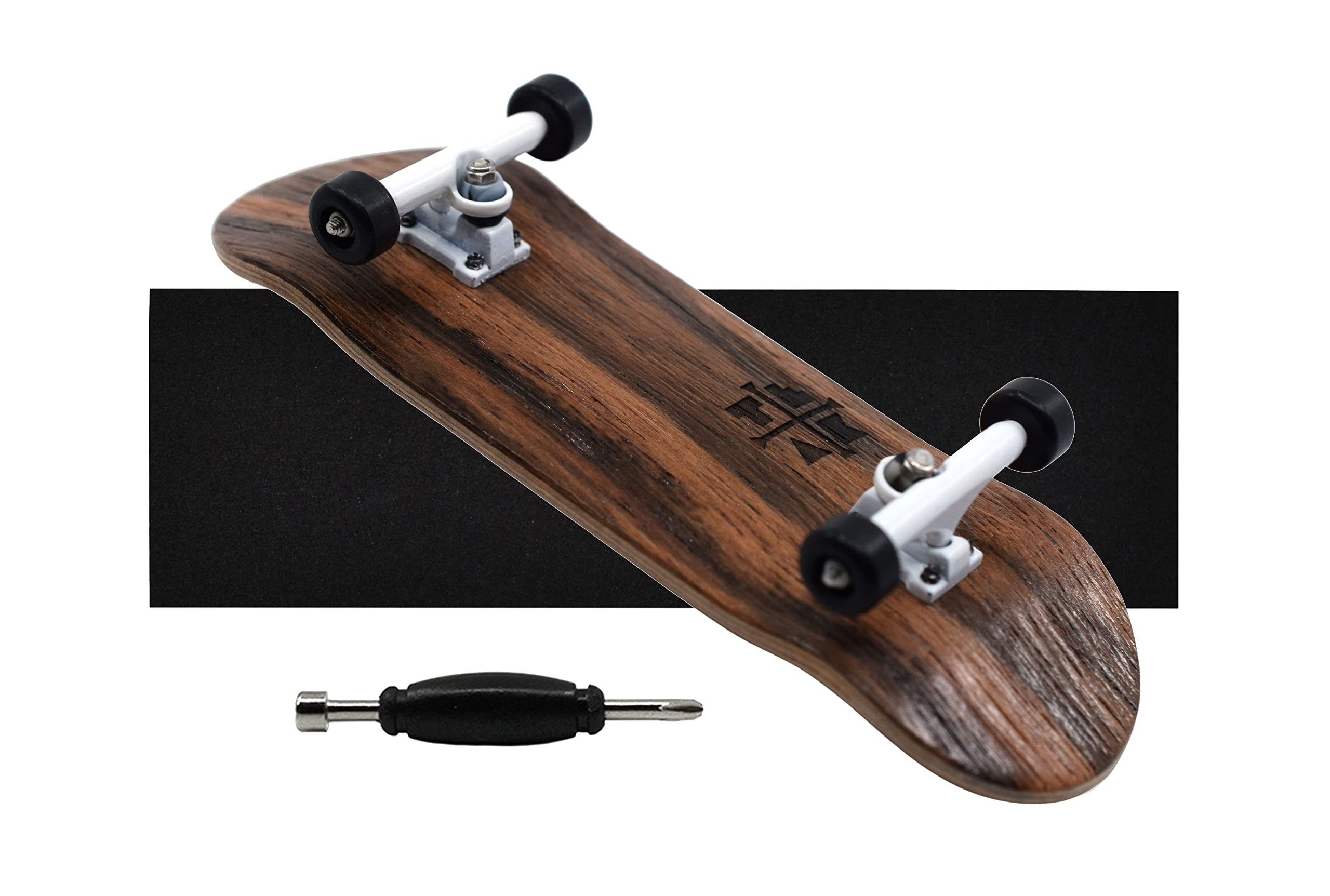 Teak Tuning Prolific Complete 32mm Fingerboard with Prodigy Trucks - Pre-Assembled - Double Vision Edition - Upgraded Components, Pro Board Shape and Size, Bearing Wheels, and Locknuts