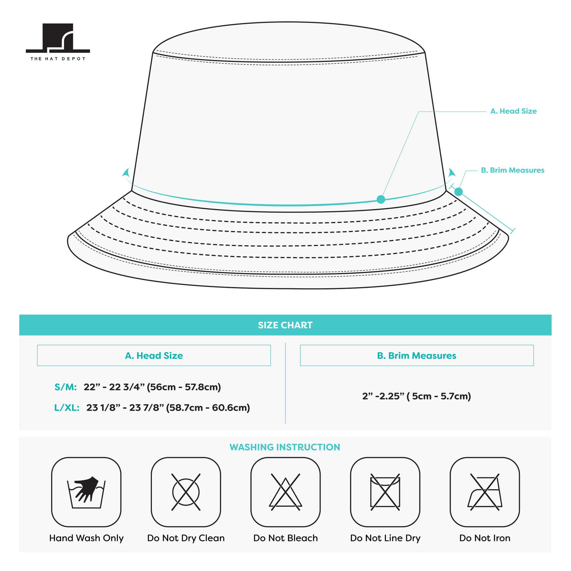 The Hat Depot Denim Cotton & Lightweight, Quick dry Packable Bucket Sun Hat (L/XL, 2. Light - Neon Orange)