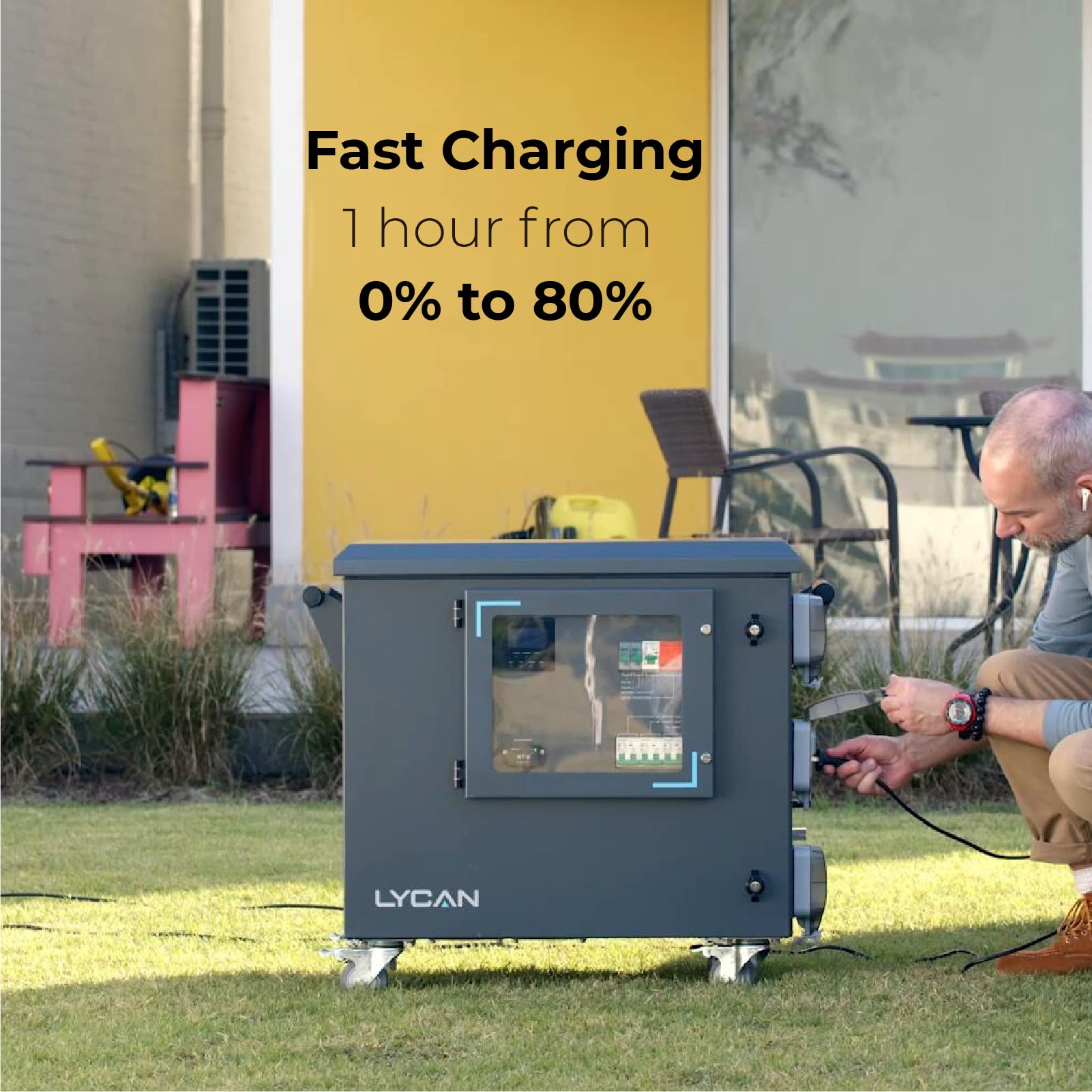 Renogy Solar Generator LiFePO4 Battery, 4.8kWh Expandable Power Station 3500W AC Output, IP55 Portable Deep Cycles Lithium Battery for Home Backup Emergency Off-Grid RV Camping, Lycan Powerbox