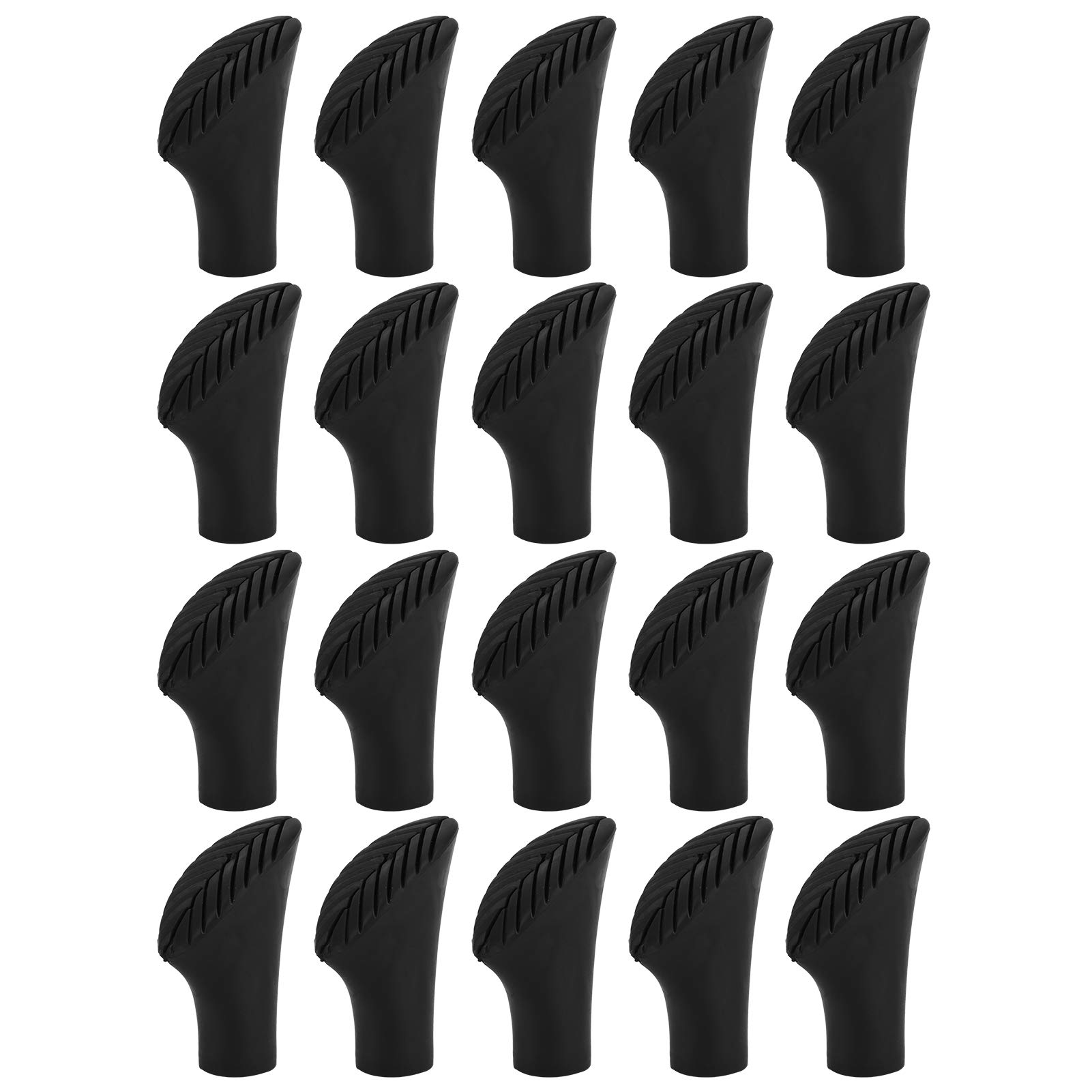 RiToEasysports 20 Pack Walking Stick Tips,Trekking Poles Tips Cane Tips with 11mm Hole Diameter for Walking Stick Accessories