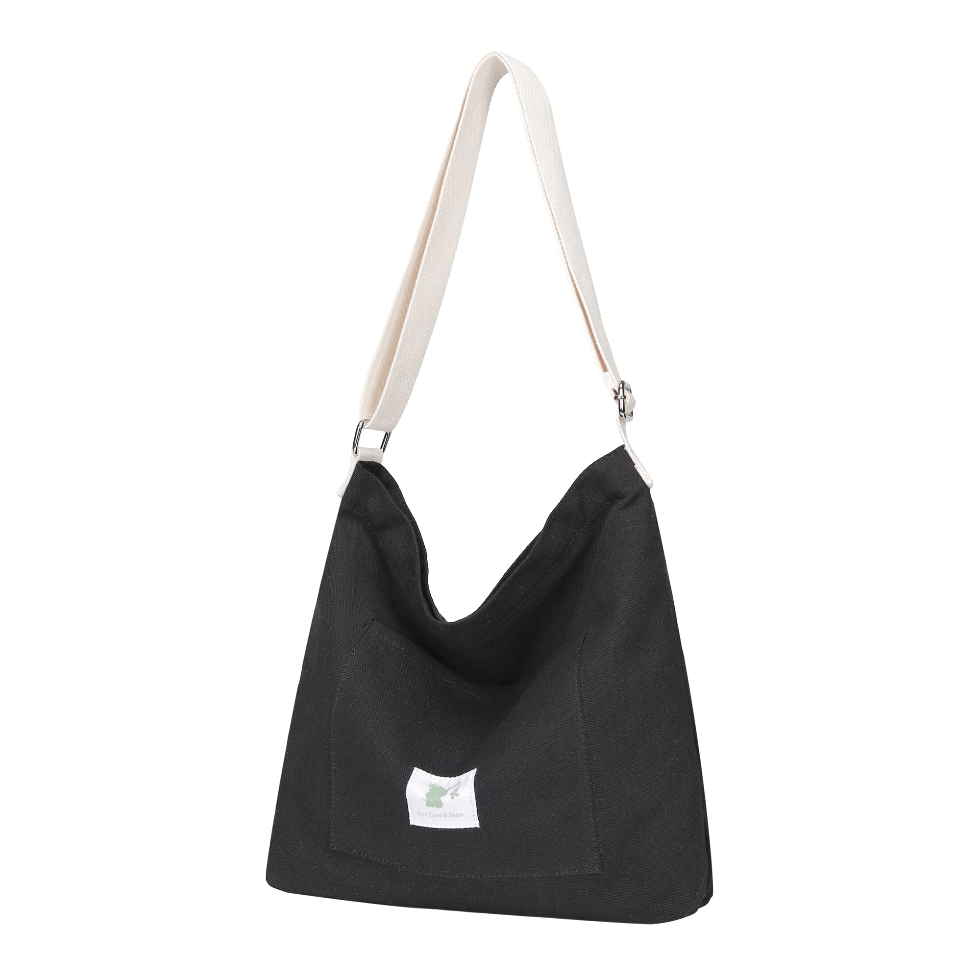Worldlyda Women Large Canvas Tote Bag Casual Shoulder Work Purse Bag Crossbody Large Handbag