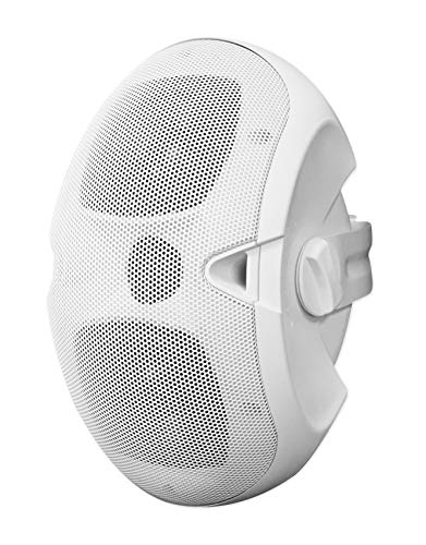 Rockville D4-8 White Dual 4" 8 Ohm Wall Mount Swivel Outdoor Home Patio Speaker