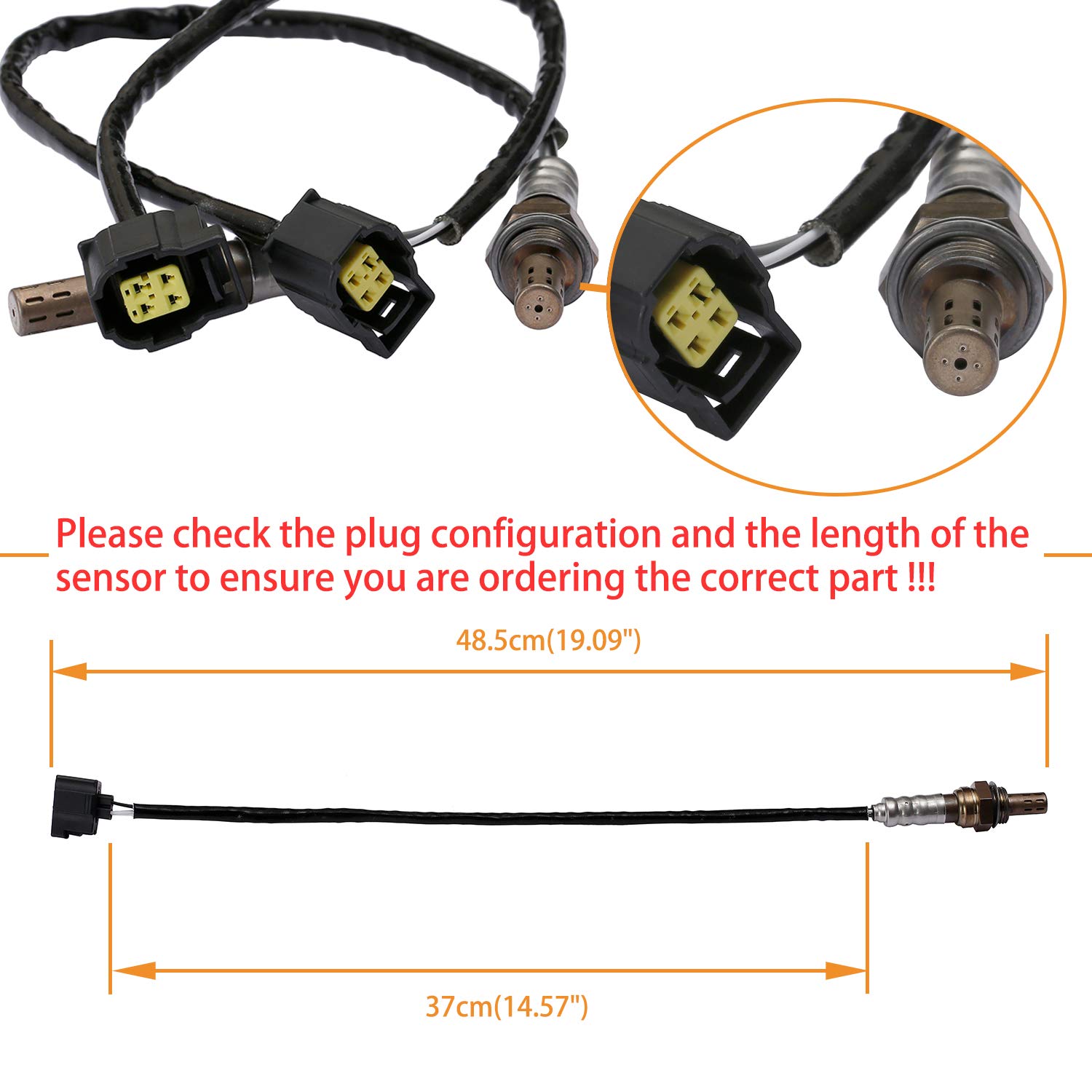 Oxygen Sensor Upstream & Downstream O2 Sensor 2PCS | for Chrysler 300 Town & Country Dodge Dakota Durango Ram Jeep Wrangler Grand Cherokee & More | Replace# 234-4587, 05149171AA, 68144248AA