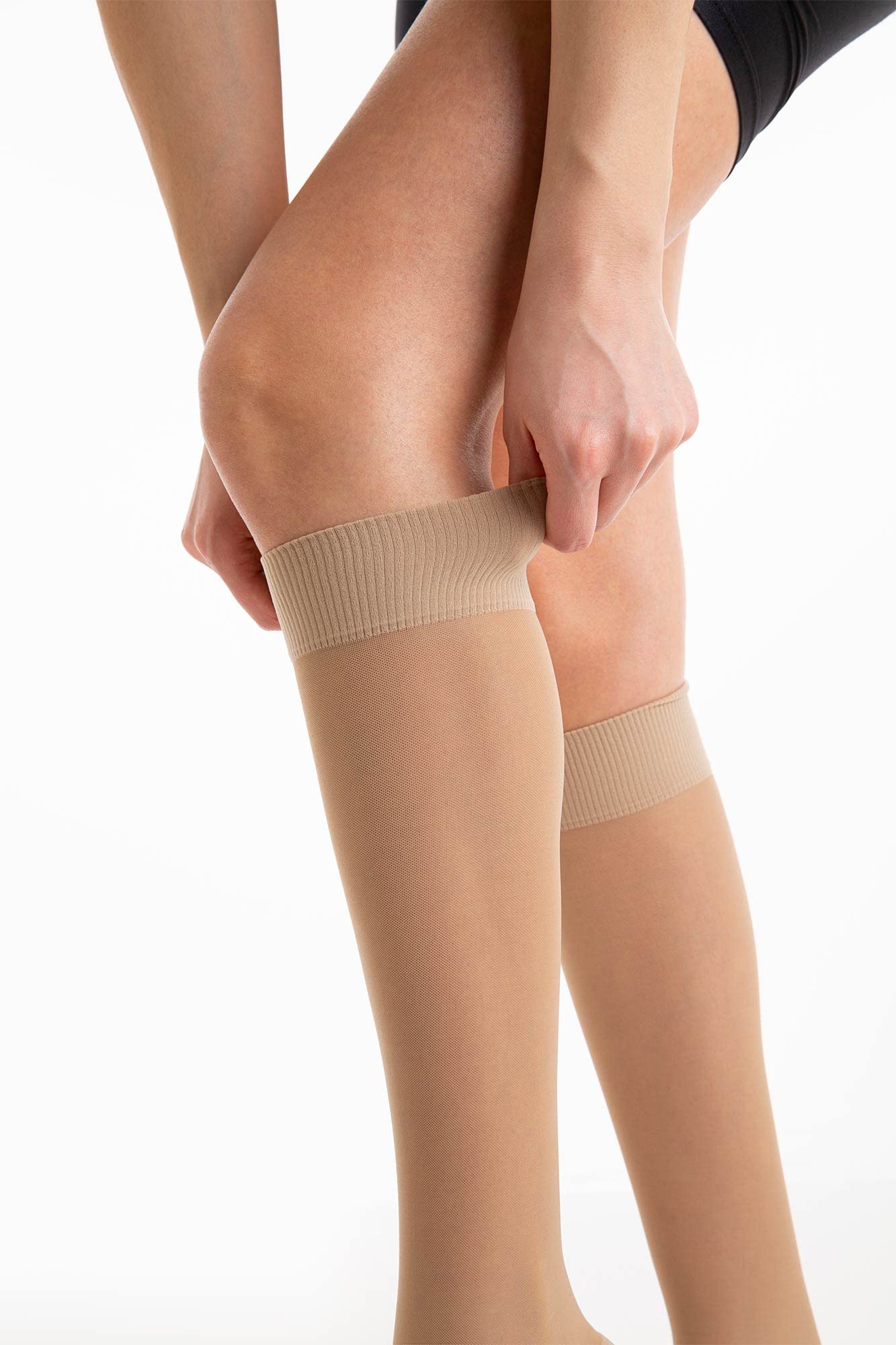 Relaxsan Basic 850P (2 Pairs - Skin 3/L) - firm support knee high socks PLUS 20-30 mmHg, 100% Made in Italy