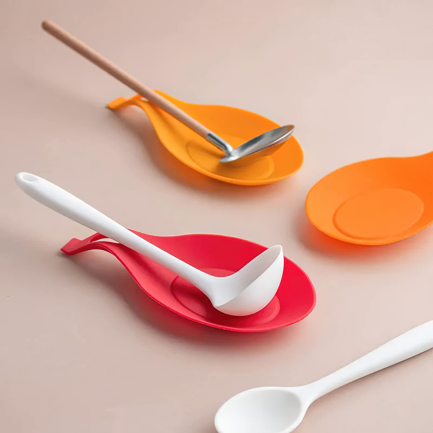 Spoon Rest Utensil Holder Kitchen Utensil Rest Pad Mat for Kitchen Cook Tools, Spoons, Ladles, Tongs, Spatulas,Great for Kitchen Counter,Stove Top,Coffee Bar Station