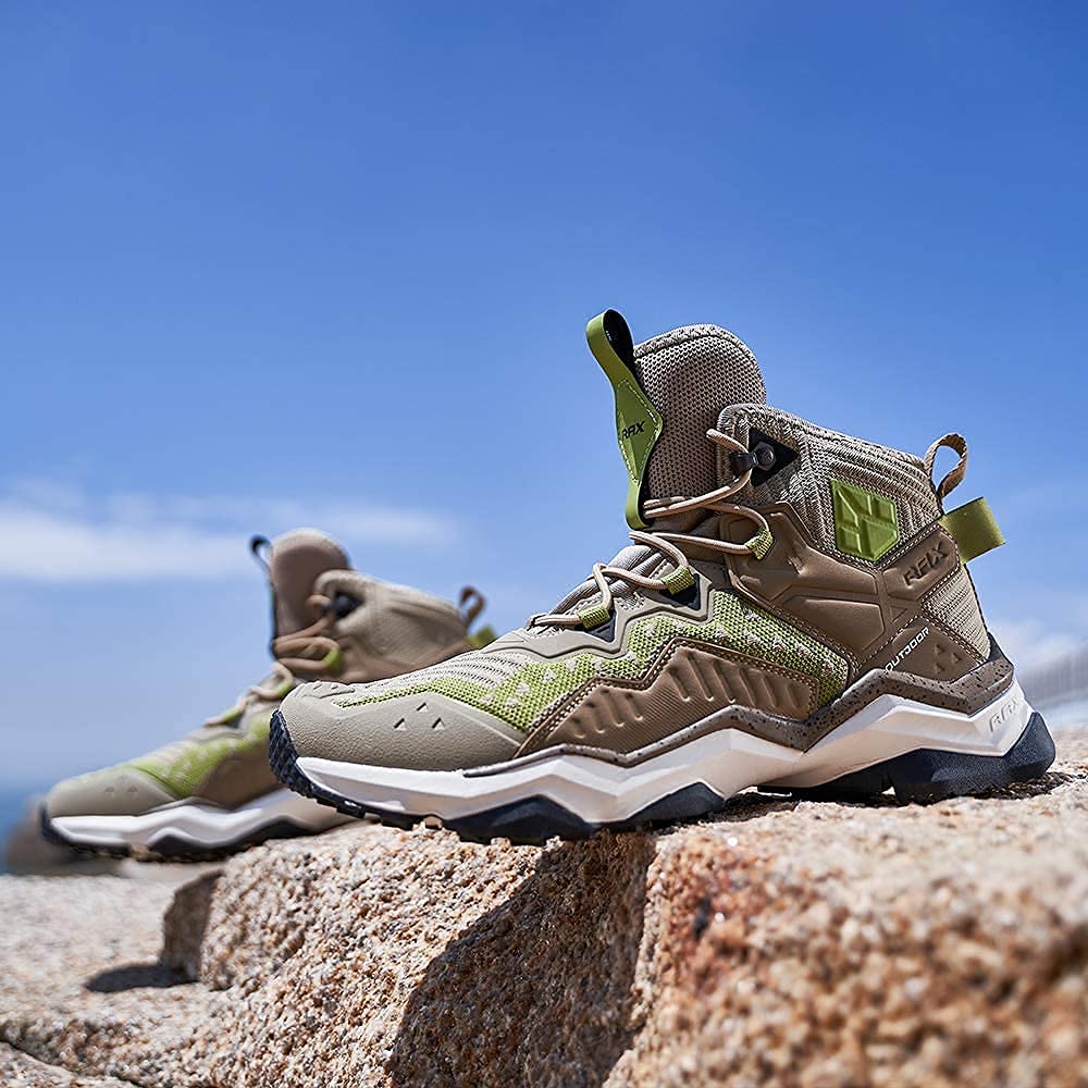 RAX Men's Jungle Wolf Waterproof Hiking Boot Camping Backpacking Shoe (Khaki, numeric_9_point_5)