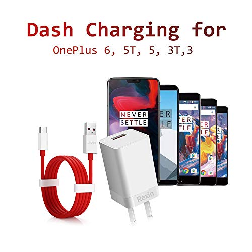 OnePlus 6 Dash Charger OnePlus 5T/5 Dash ChargerDash Power Adapter [5V 4A] + OnePlus Dash Charging Cable 1M / 3.3FT USB C Fast Charging Data Cable for OnePlus 6T 6 5T 5 3T 3