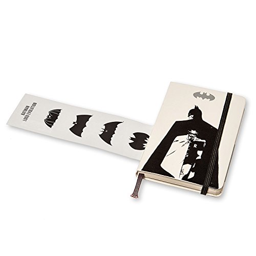 Moleskine Limited Edition Batman Notebook, Hard Cover, Pocket (3.5" x 5.5") Ruled/Lined, White