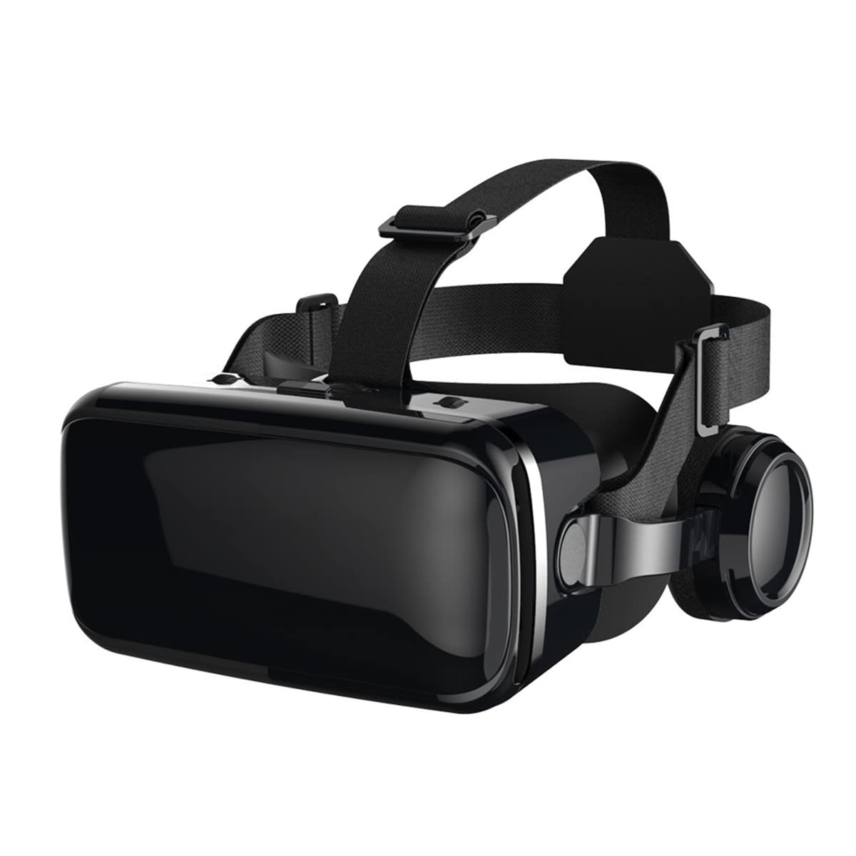 VR 3D Virtual wearable display with Headphones Audio Position Discrimination Headset Glasses 360 ° 3D Space Immersion Experience Compatible with iOS and Android