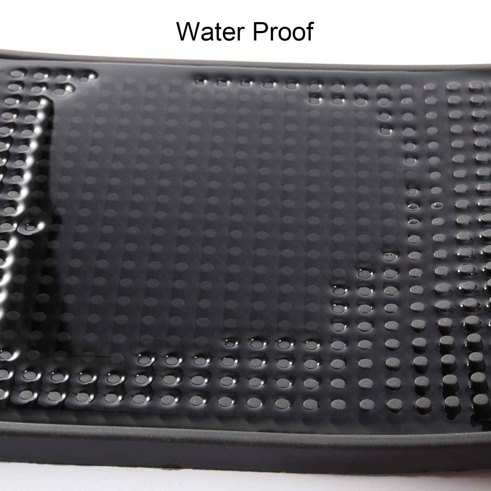 ZOENHOU 3 PCS 12 x 18 Inch Bar Service Mat, Black PVC Heavy Duty Barber Spill Mats, Non-Slip Heat Resistant Protective Pad Tools Countertop Spill Bar Mat for Bar, Kitchen, Restaurant, Hotel