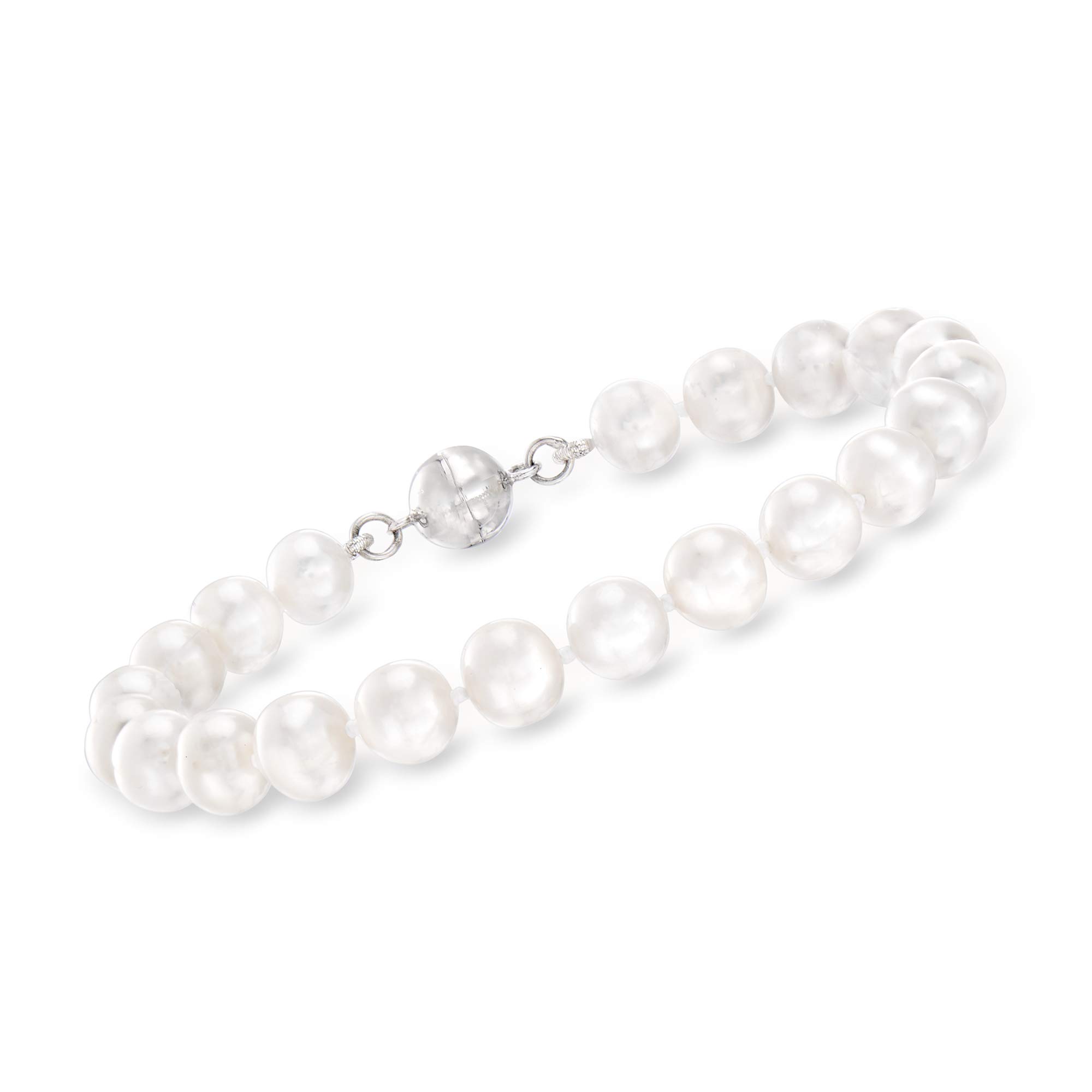 Ross-Simons 7-8mm Cultured Pearl Bracelet With Sterling Silver Magnetic Clasp. 8 inches