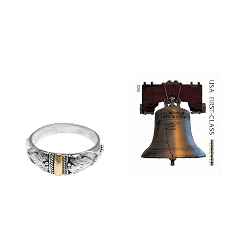 NOVICA Artisan Handmade .925 Sterling Silver Gold Accent Band Ring 18k Indonesia Floral 'Frangipani Aura'
