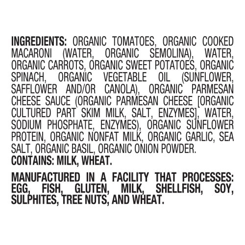Sprout Organic Baby Food, Toddler Meals, Macaroni Pasta with Vegetarian Tomato Sauce, 5 Oz Bowl (8 Count)
