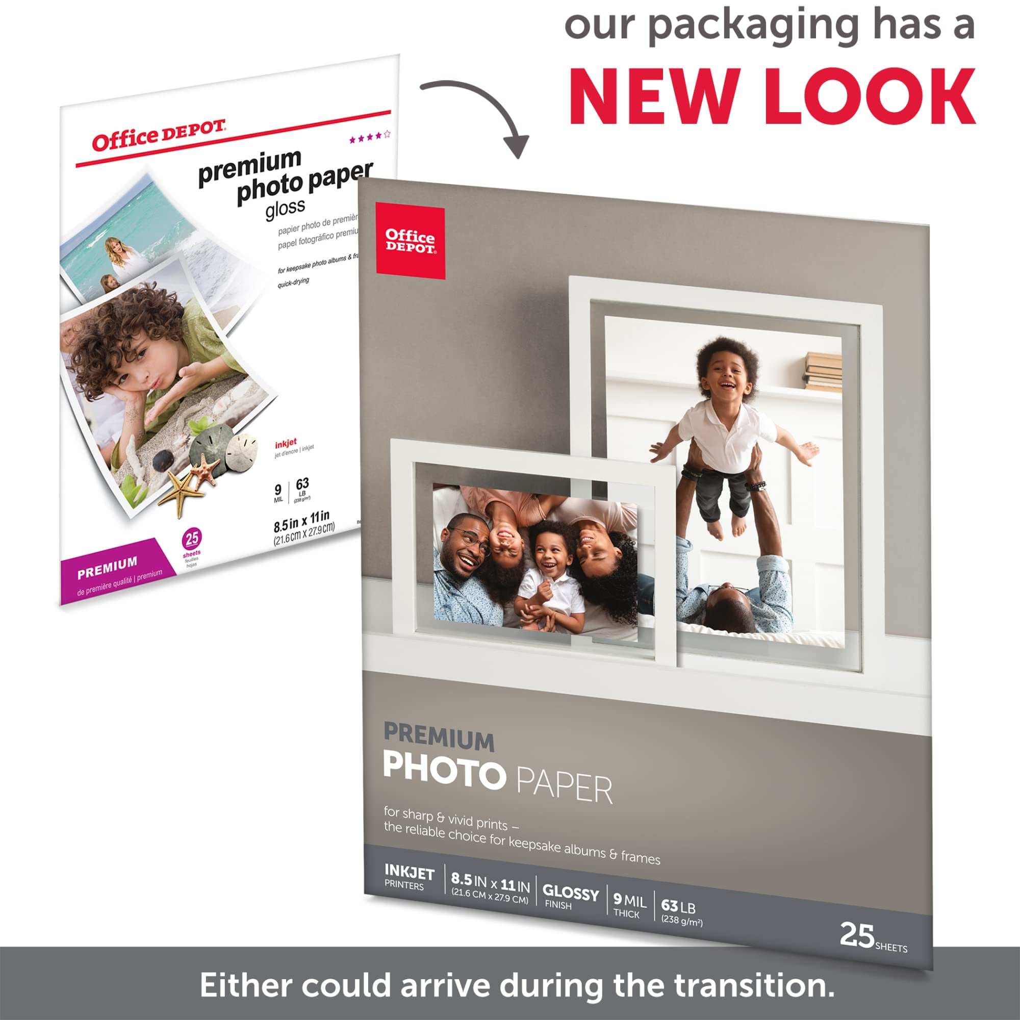Office Depot Premium Photo Paper, Gloss, 8 1/2in. x 11in., 9 Mil, Pack Of 25 Sheets, 110720