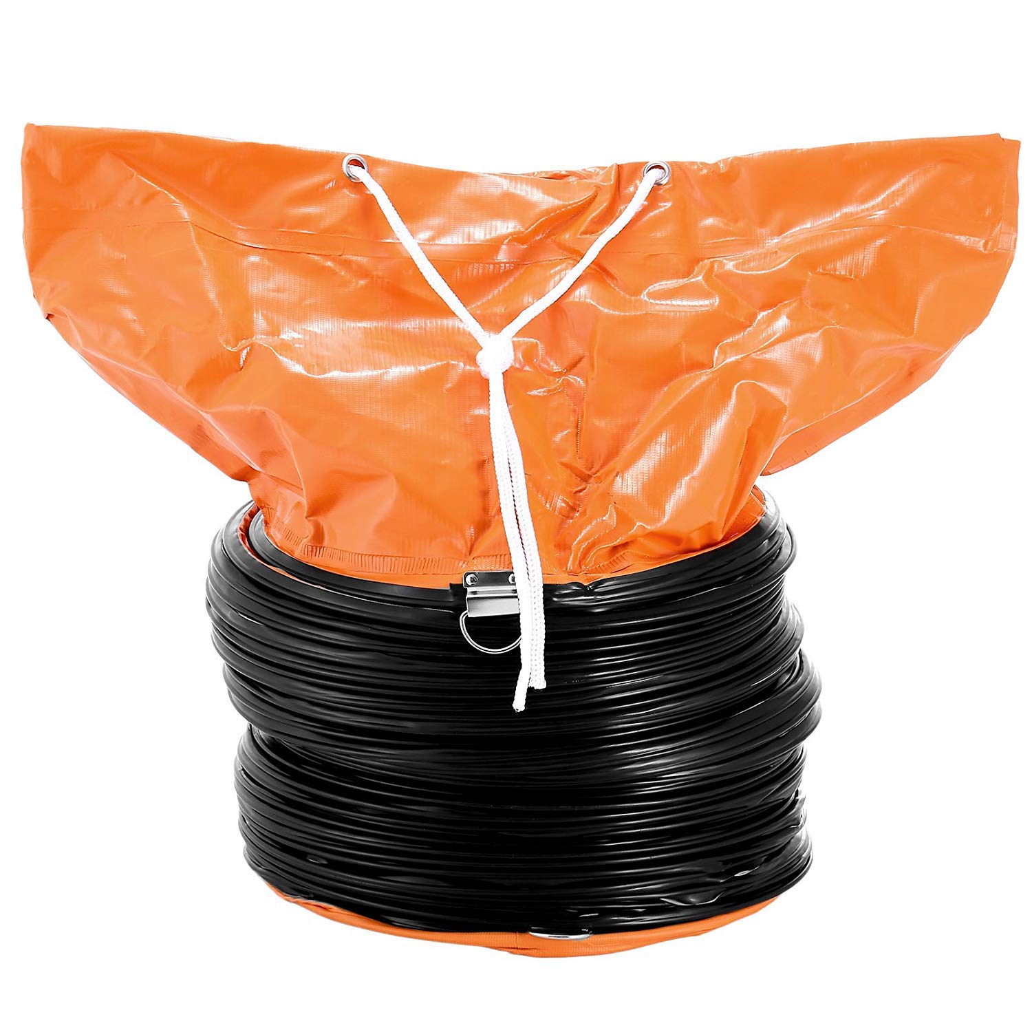 OrangeA Utility Blower Fan 8 inch Portable Ventilator High Velocity Utility Blower Mighty Mini Low Noise with 5M Duct Hose (8 inch Fan with 5M Hose)