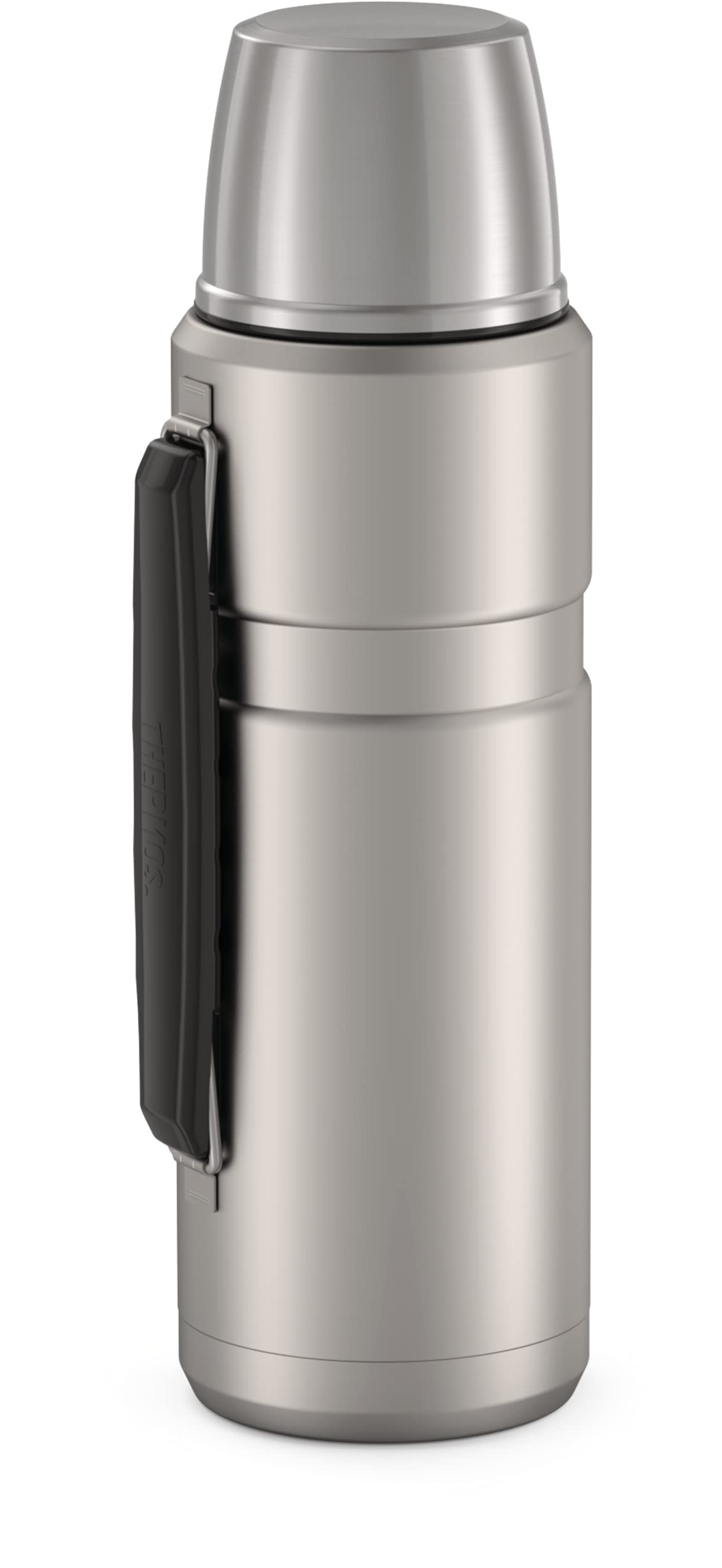 THERMOS Stainless King 40 Ounce and 68 Ounce Vacuum-Insulated Beverage Bottles, Matte Steel