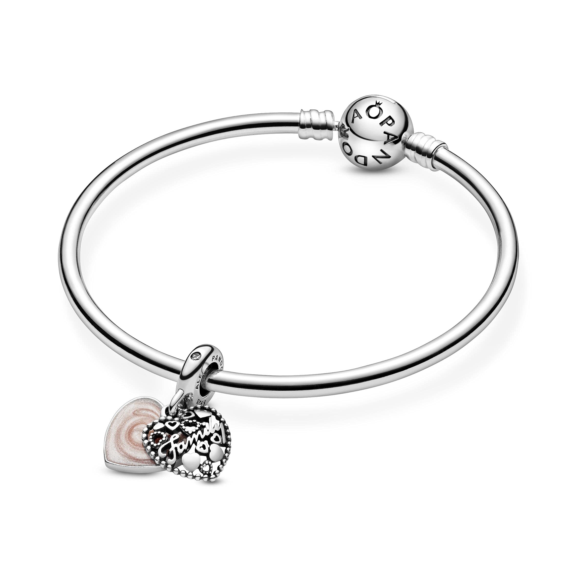 Pandora Jewelry Love Makes A Family Dangle Cubic Zirconia Charm in Sterling Silver