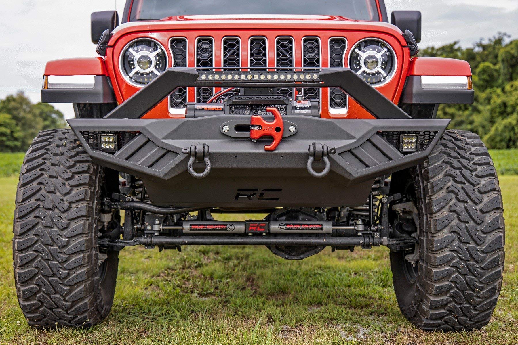 Rough Country Full Width Off-Road Front Bumper for 07-24 Jeep JK,JL,JT - 10645A