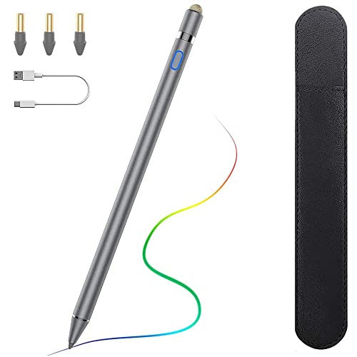 TiMOVO Stylus Pen for iPad, Apple Pencil for 2018-2024 iPad 10/9/8/7/6th Gen,iPad Pro, iPad Air 3/4/5/6th, iPad Mini 6/5 Precise Writing Drawing Palm Rejection Apple Pencil 1st Gen for iPad, SpaceGray