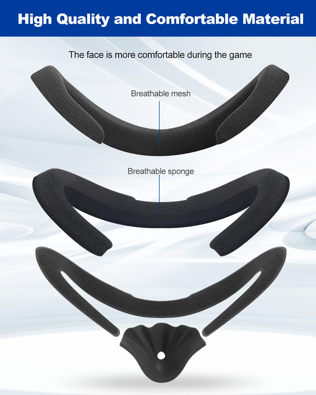 VR Games Accessories for Meta Quest 2 Facial Interface and Beat Saber Golf Club Fishing Accessory Enhance Immersive Experience