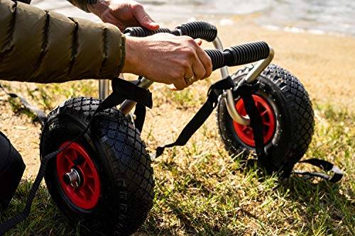 Pelican - Universal Canoe, Kayak & Stand Up Paddle SUP Cart Carrier - Fold Together Trolley with Wide Removable Inflatable Tires