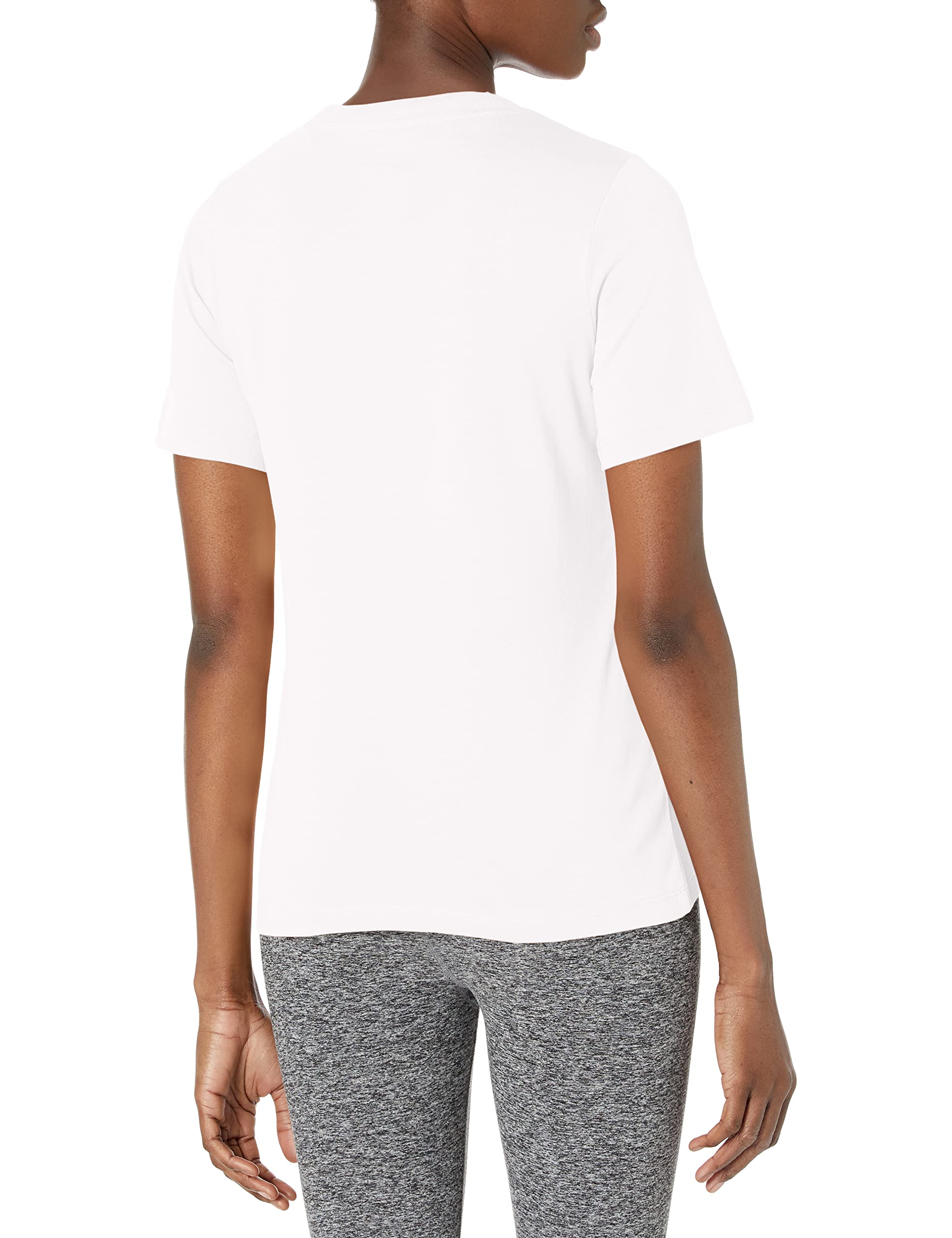 Reebok Women's Standard Big Tee, White/Black Logo, 4X-Large Plus