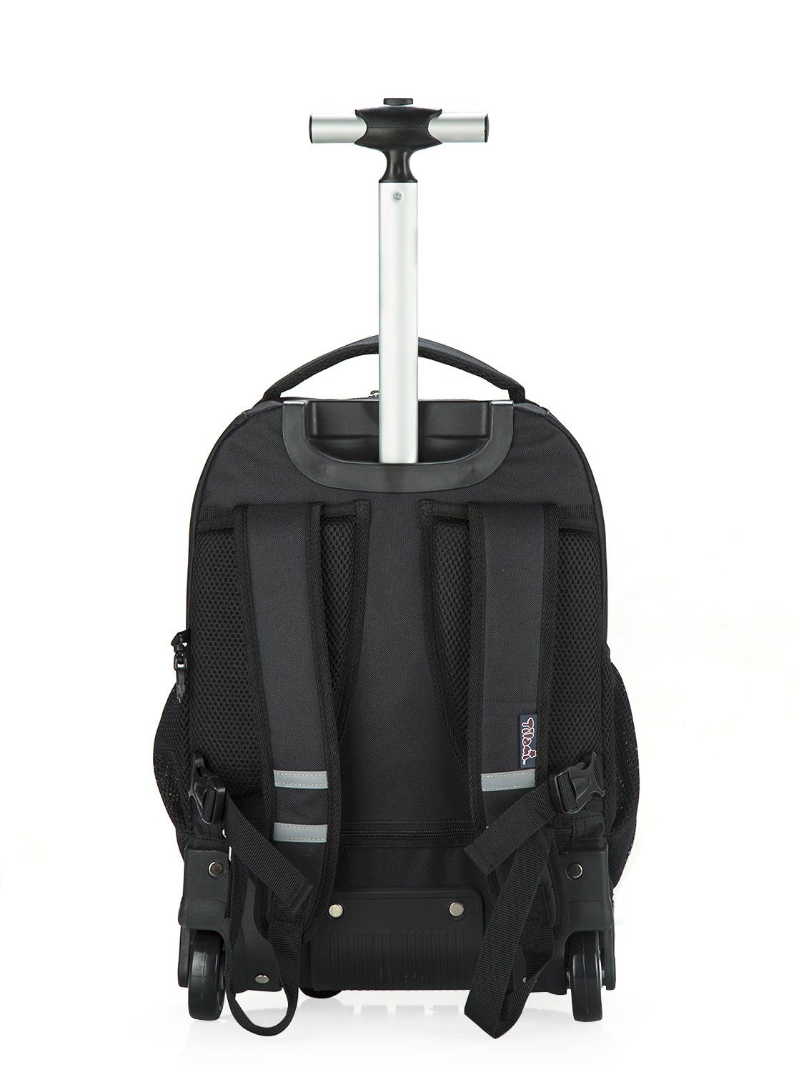 Tilami Unisex-Children Wheeled Rolling Backpack for Laptop, School, College and Travel - Waterproof - 18inch - Black