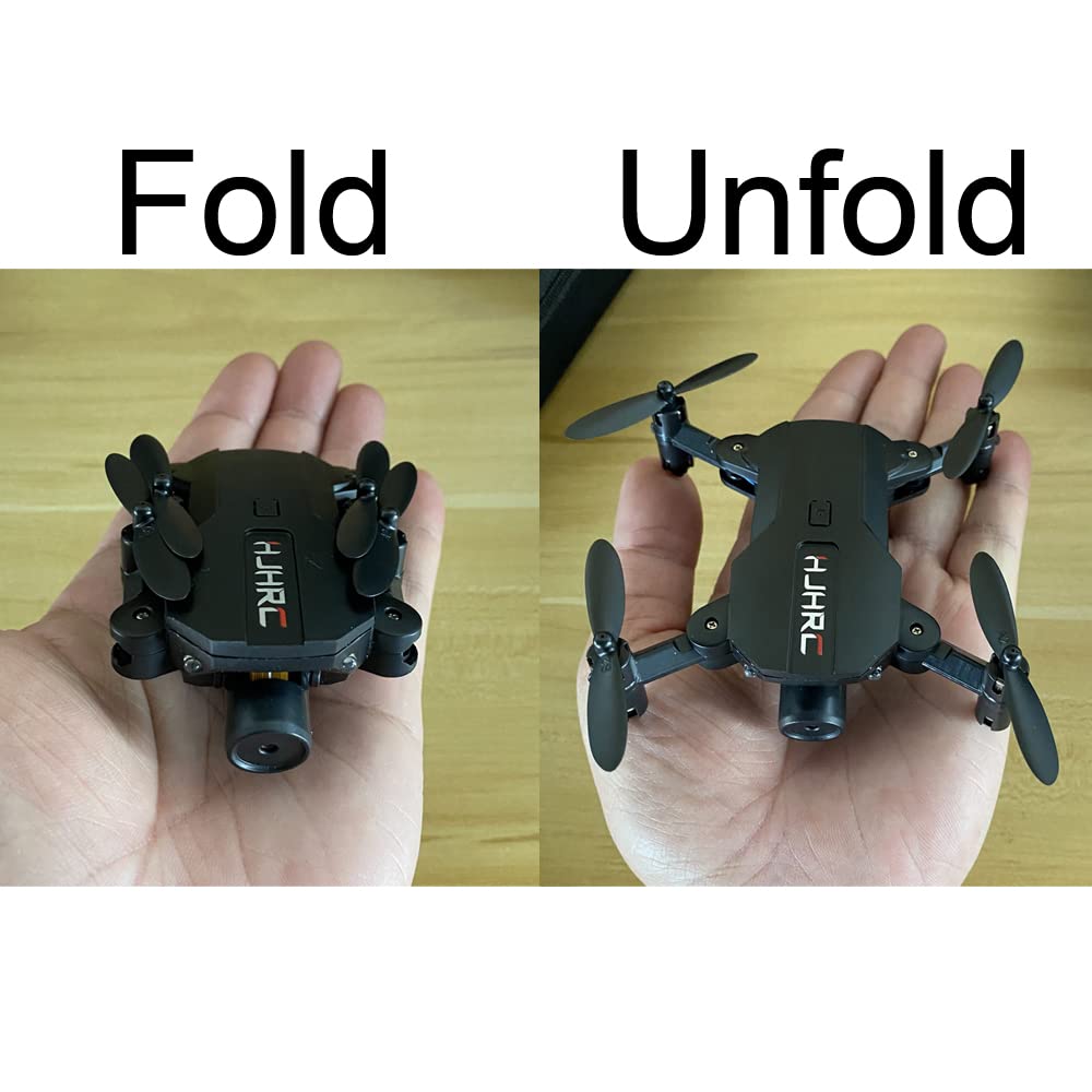 Super Small Mini Drones with Camera for Adults 4K Drones for Kids Beginners Toy Quadcopter with APP FPV Video, Altitude Hold, Headless Mode, Trajectory Flight (Black, 1 Battey&1080P WiFi Camera)