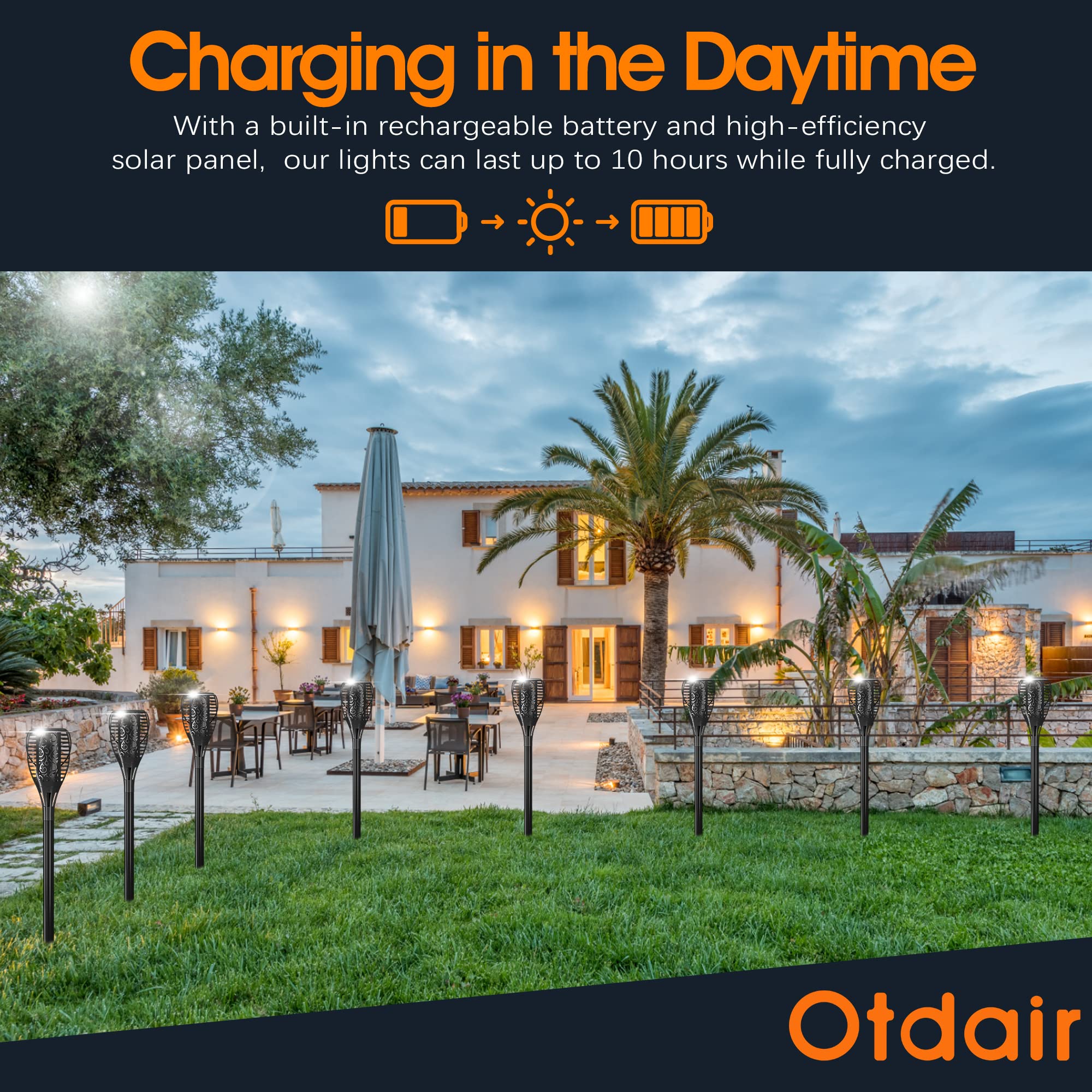 Otdair Solar Flame Lights (51LED 4PACK)