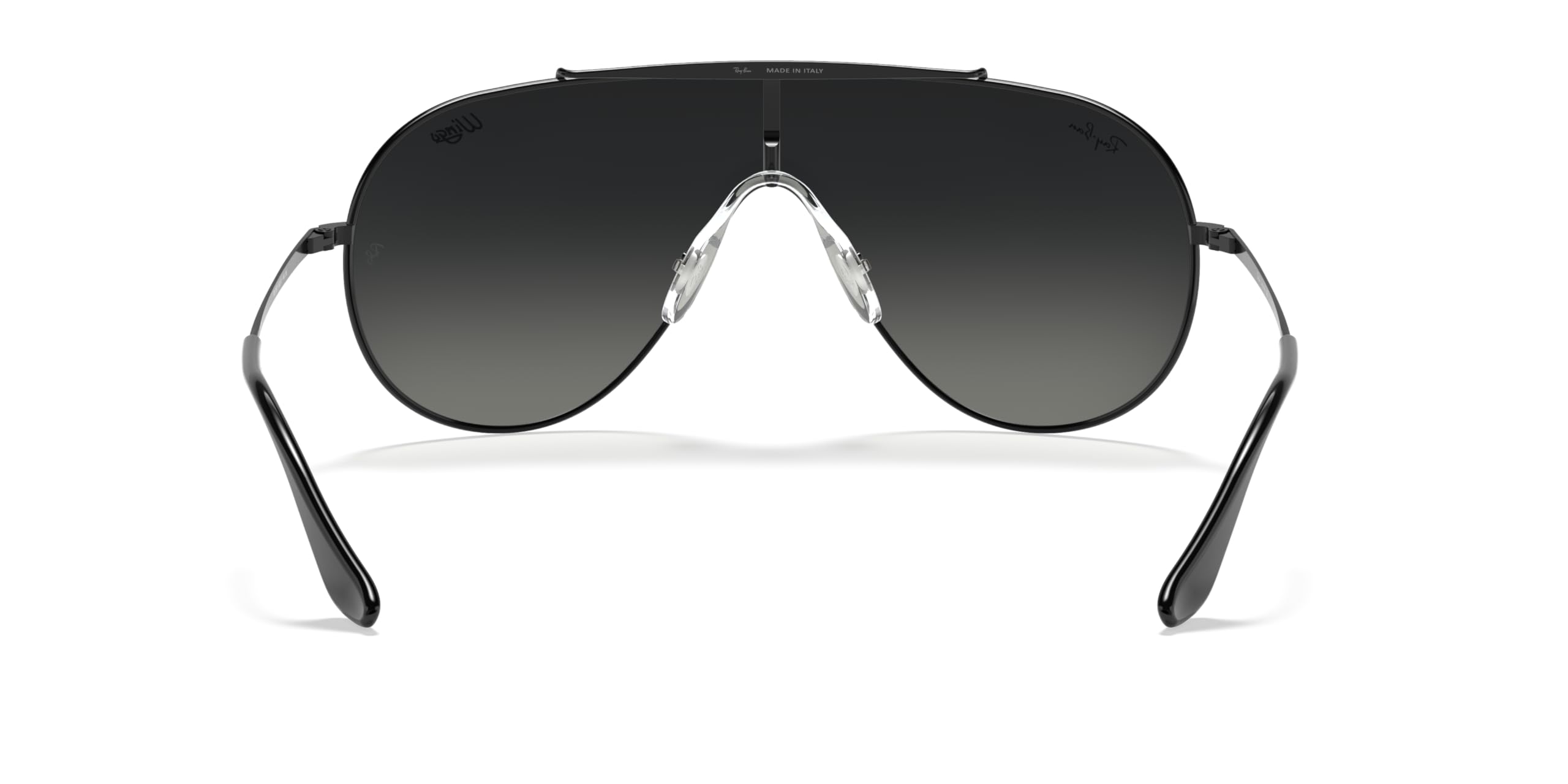 Ray-Ban RB3597 Wings Shield Sunglasses, Legend Gold/Pink, 33 mm