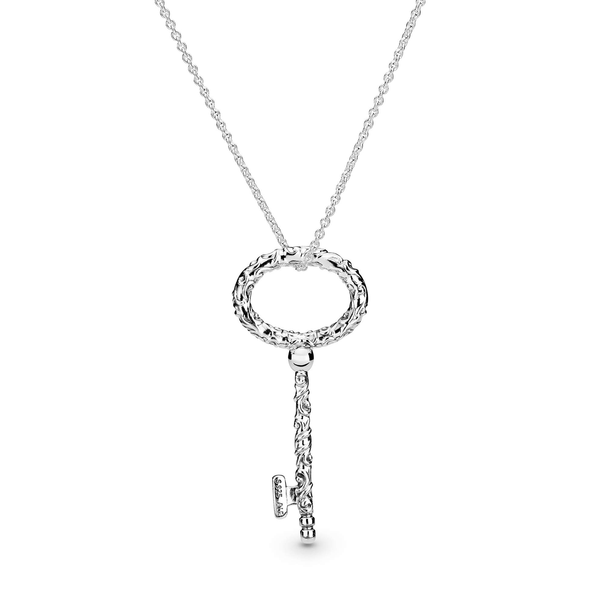 Pandora Jewelry Regal Key Sterling Silver Necklace, 35.4"