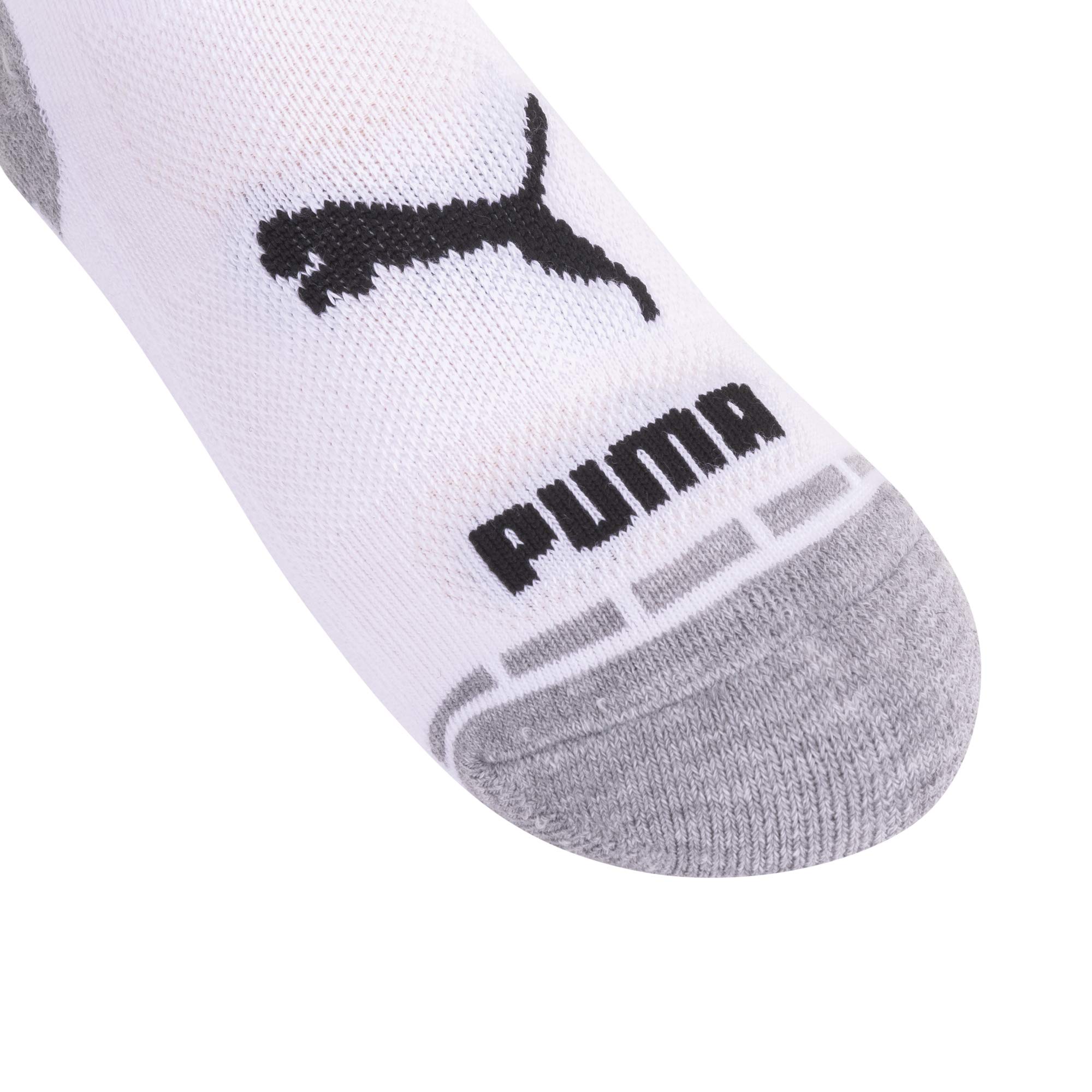 PUMA Kids' 8 Pack Low Cut Socks, White, 7-8.5
