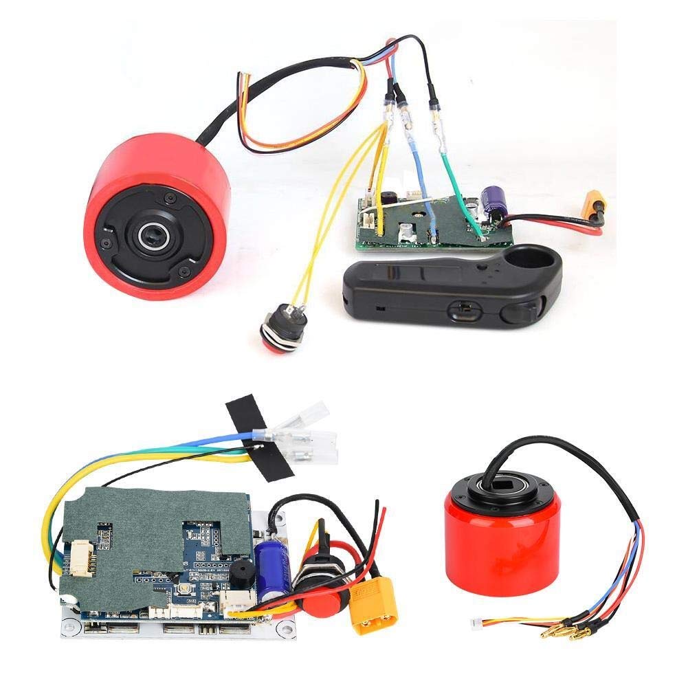 REOUG Nologo Electric Skateboard Motor 70mm 24V-36V 150W Brushless Motor Hub Motor Mini Scooter DIY Electric Skateboard Remote Control