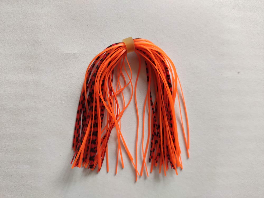 senlang 10 Bundles 50 Strands Fishing Silicone Skirts Spinnerbaits Buzzbaits Squid Rubber Line Jig Head Lures Replacement Fly Tying Material