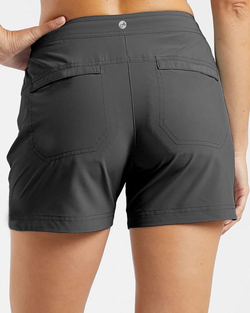 Womens Workout Cargo Hiking Shorts Bermuda Athletic Running Shorts with Pockets for Golf Walking
