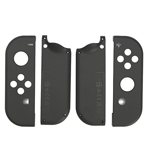 Replacement Hard Housing Shell Skin Case Cover Inner Frame for Switch NS JoyCon Controller (Gray-Black)
