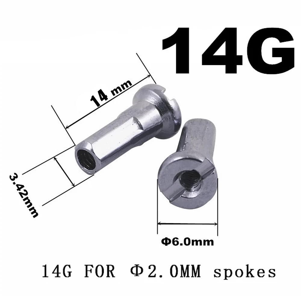 SENQI Bike Spokes Nipples End Caps Spoke End Tips Wheel Spoke Nipples Decor for 14G Mounbtain Bikes Road Bikes 36 Pcs Silver