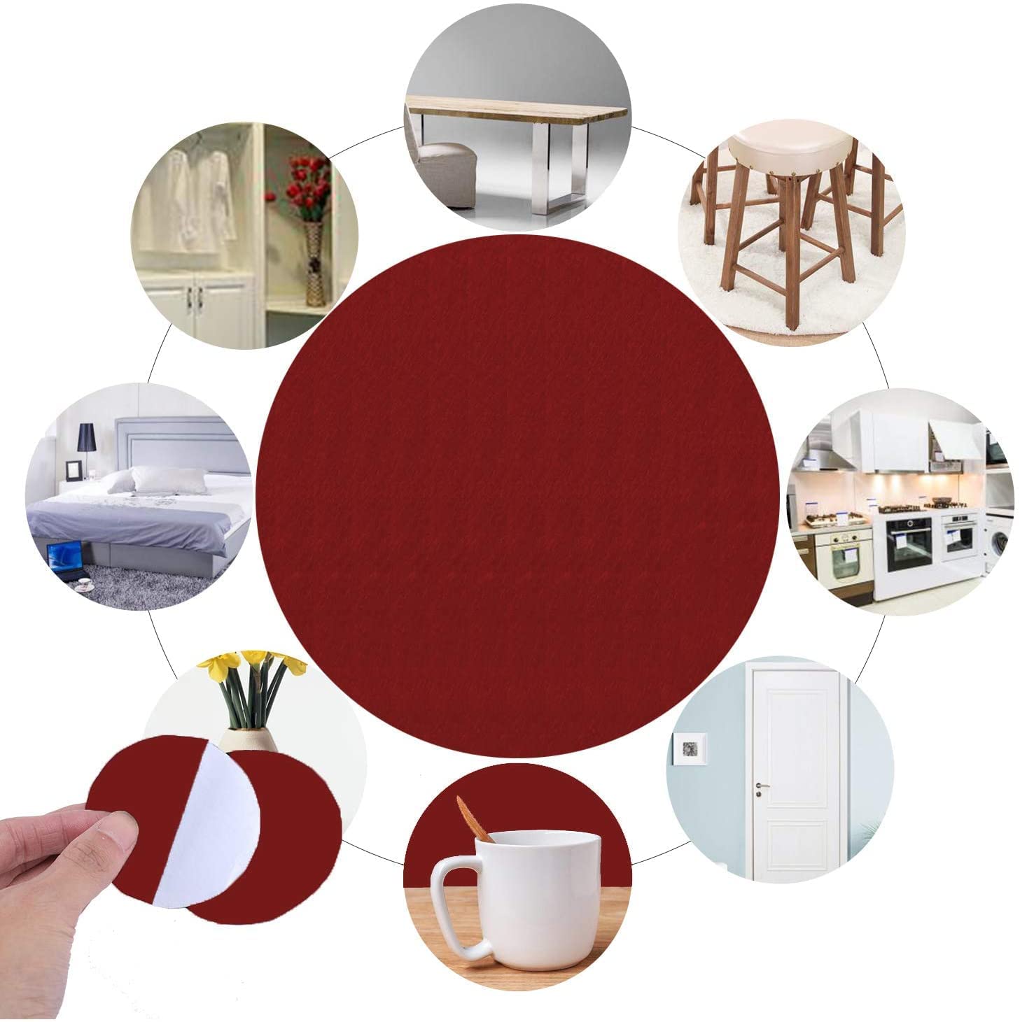 RZJZGZ Adhesive Felt Sheet Black Felt 8.3x11.8in 1mm Fabric Adhesive Sticky Back Felt Sheets for Art and Craft Making (5PCS)