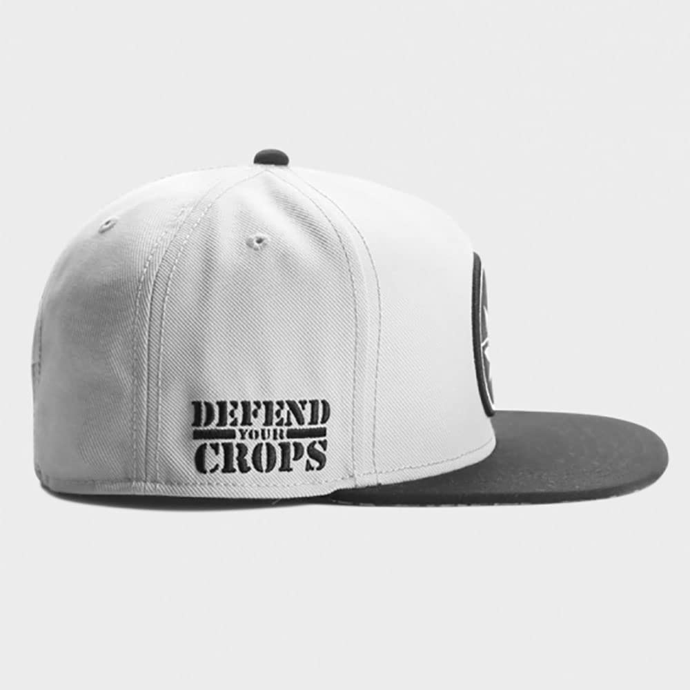 Weed Snapback Hat, Pot Leaf Hats, Marijuana Leaf Cap, Cannabis Flat Bill Baseball Caps, Weed Gifts for Stoners (Black White)