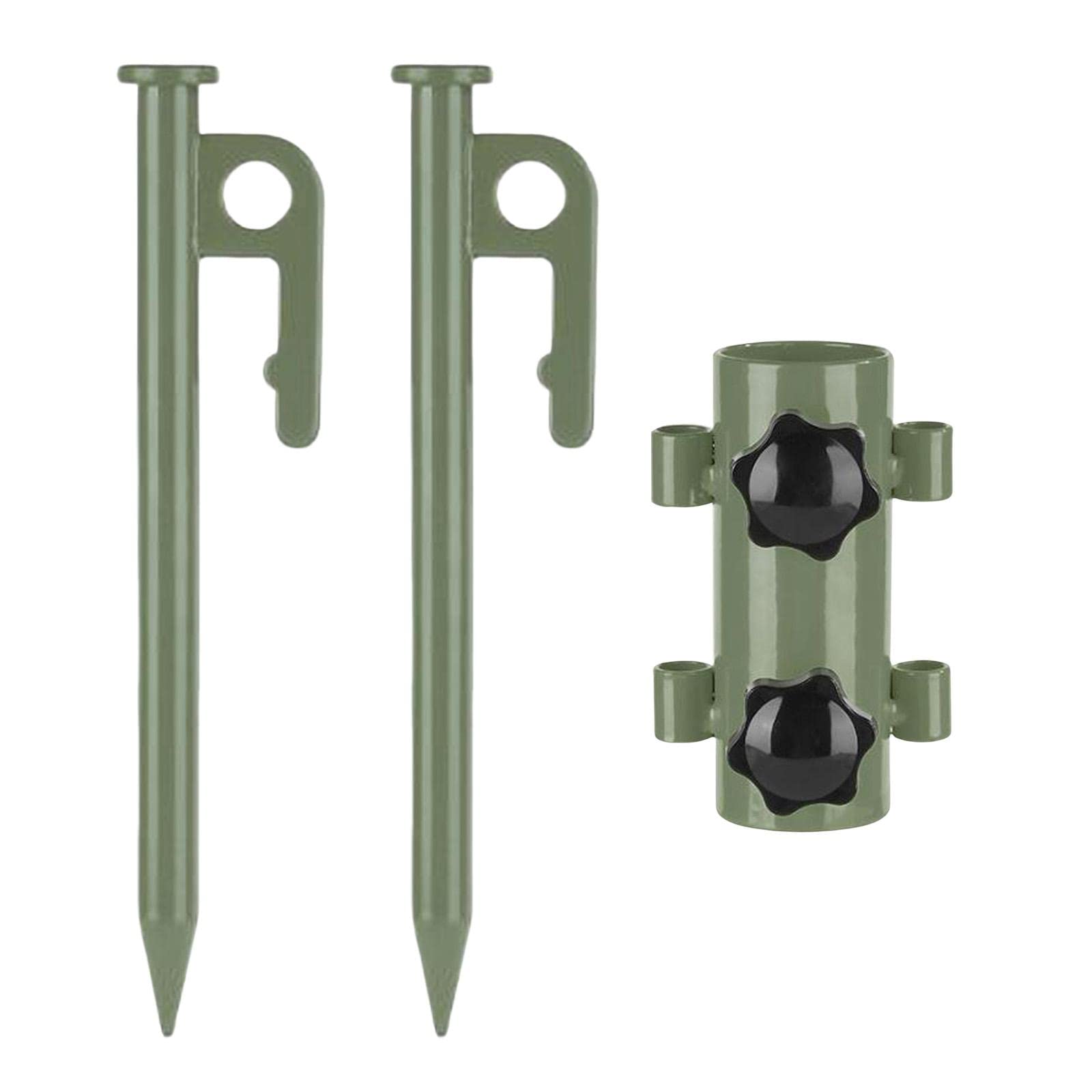 TOOYFUL Portable Awning Rod Holder Adjustable Tent Holder Stable Bracket Canopy Pole Holder for Traveling, Green