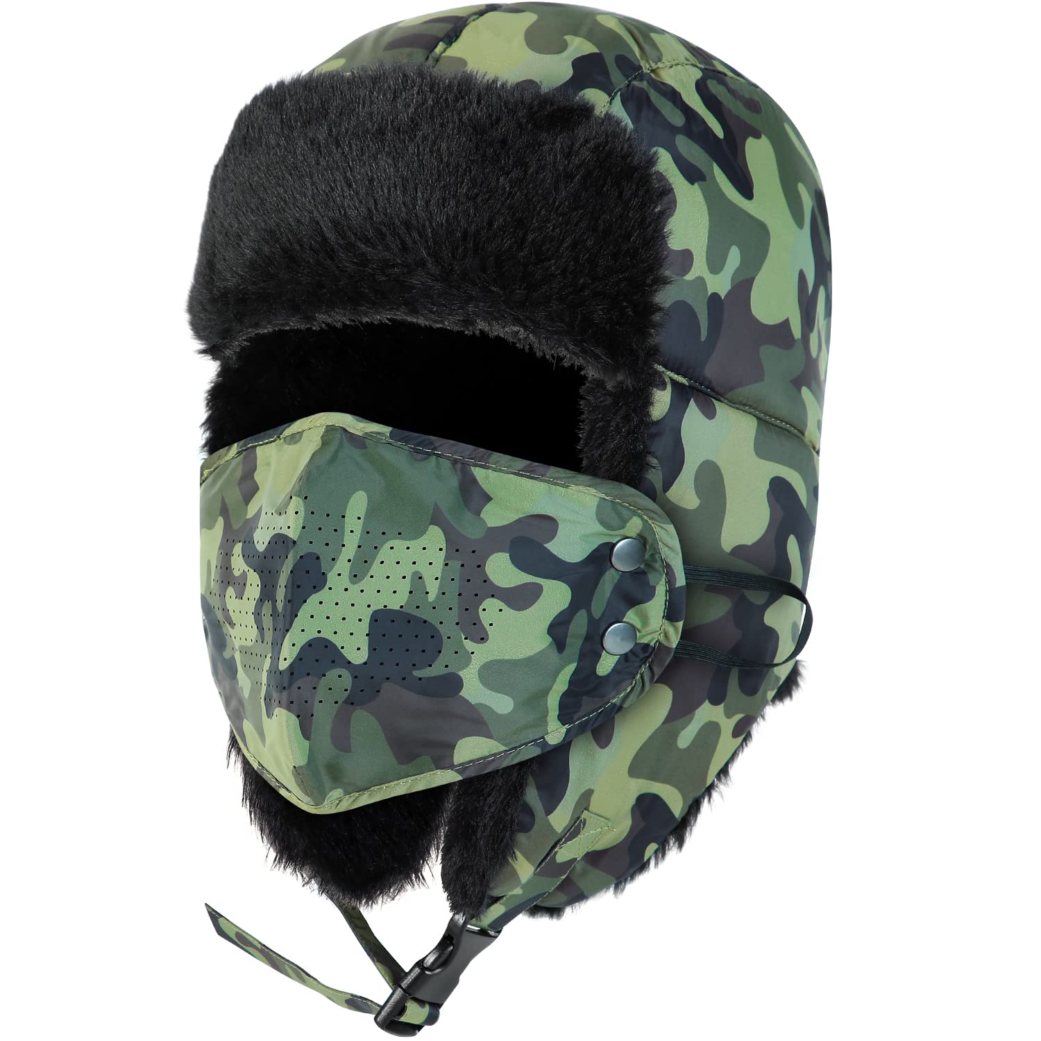 Sportneer Hat for Men Winter Hat with Ear Flaps for Mens Women Camo
