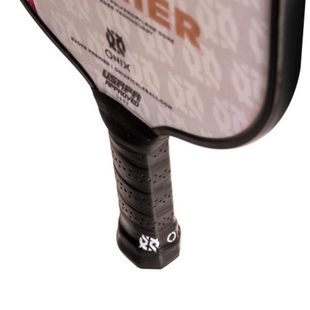 Onix Evoke Premier Pickleball Paddle & 3-Pack Fuse G2 Pickleball Balls & Free Pickleball Tips - Pickleball Set for Beginner and Pro Level Players (Standard Weight 7.8oz - 8.2 oz, Red)