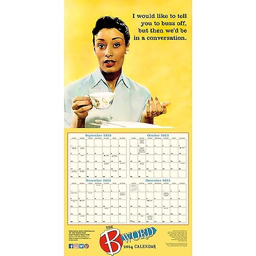 The B Word 2024 Wall Calendar, 16-Month Humor & Comic Calendar, 12" x 12"