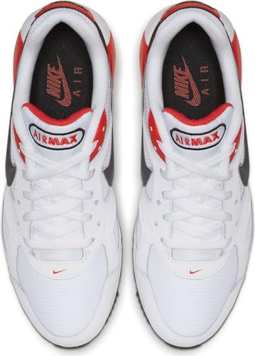 Nike Men's Low-Top Sports Shoe, White Dark Grey Habanero Red 100, 12