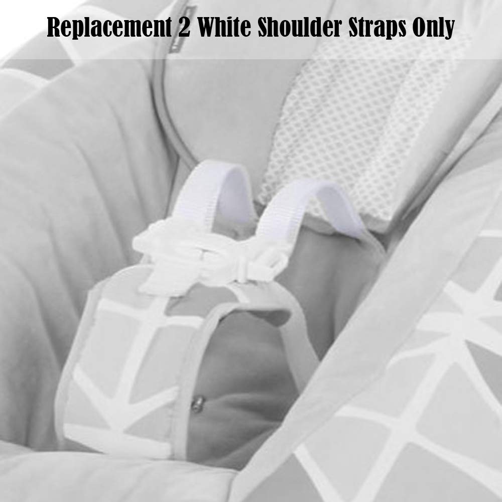 Replacement Parts for Fisher-Price Cradle 'n Swing - FHW45 - Replacement 2 White Shoulder Straps