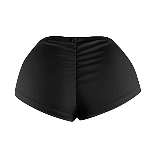 Workout Shorts for Women Gym,Women's Butt Lifting Workout Shorts Ruched Scrunch Booty Short Tummy Control Biker Hot Pants Black