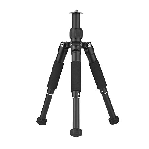 Tickas Aluminum Alloy Mini Tripod 3-Position Adjustment Telescopic Bracket 3/8 Inch Screw Max. Height 32.3cm for Action Camera