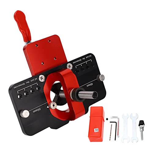Ozgkee Concealed Hinge Jig 35mm Door Hinge Hole Drilling Guide Drill Bit Kit Set for Woodworking
