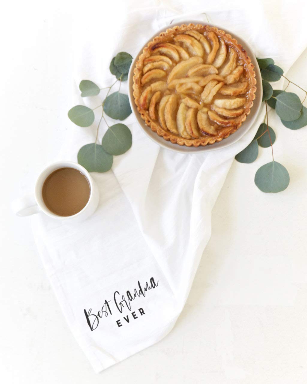 The Cotton & Canvas Co. Best Grandma Ever Soft and Absorbent Kitchen Tea Towel, Flour Sack Towel and Dish Cloth, for Her